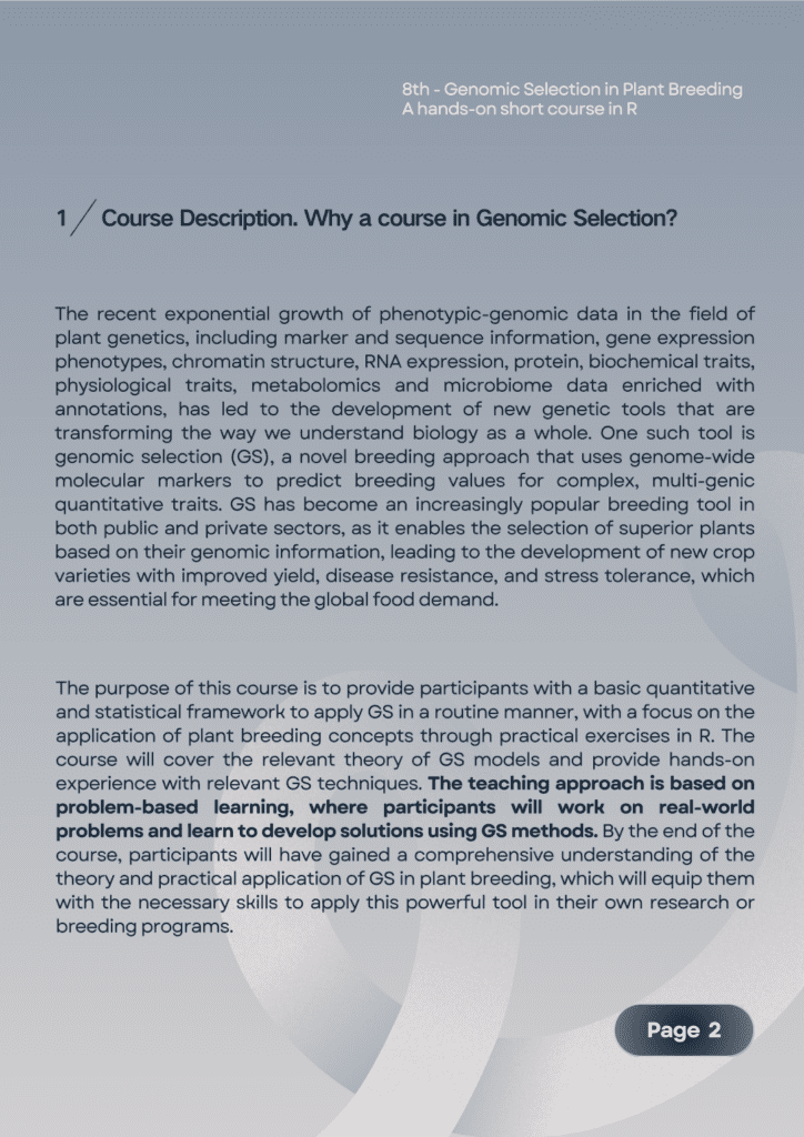 2023 Genomic Selection Course｜Beijing, China - CIP CCCAP
